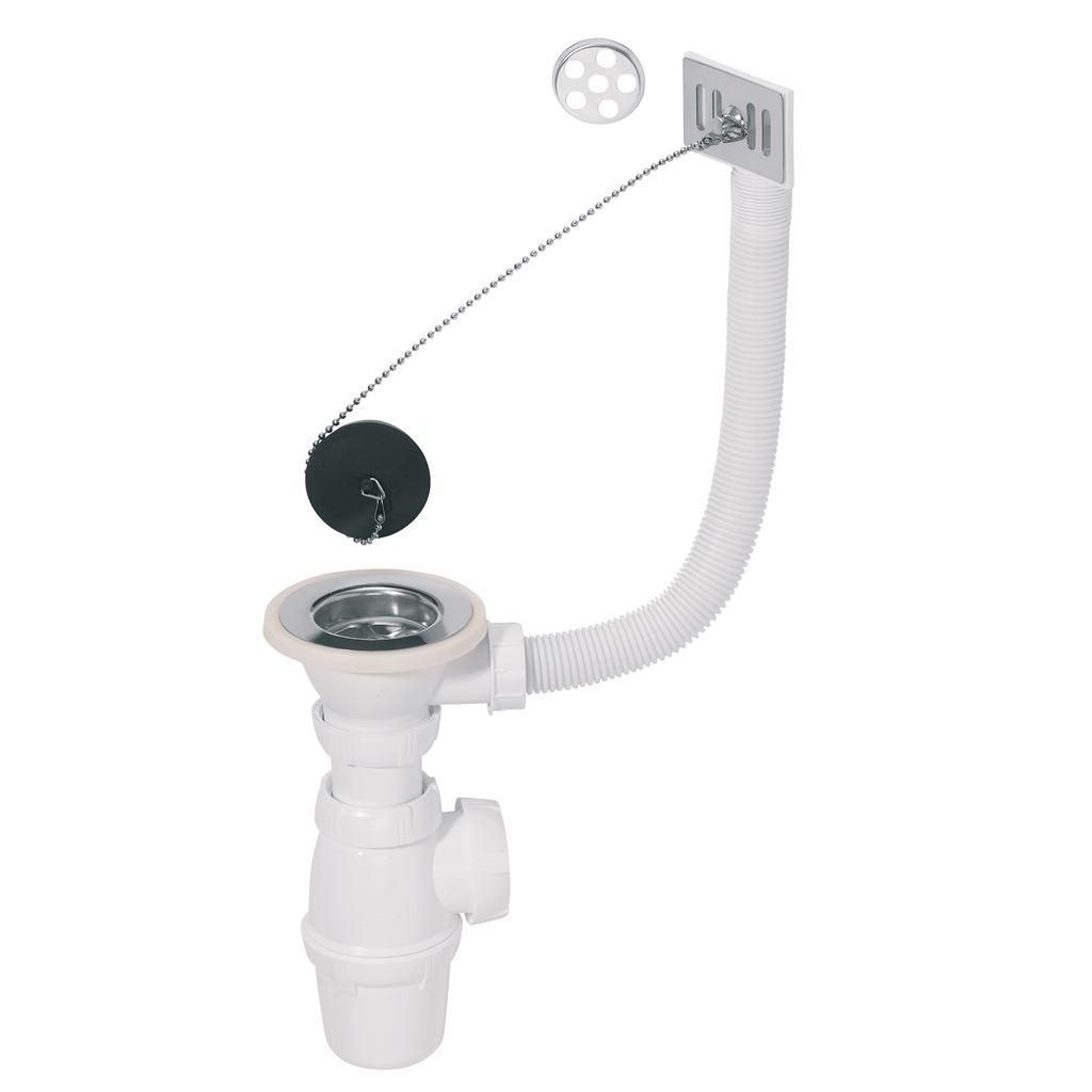 WIRQUIN Ensemble vidage complet pour évier 1 bac Ø 60 mm POINT P