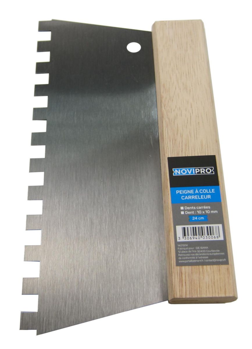 NOVIPRO - Peigne à colle Novipro dents 10x10 longueur 240mm | POINT.P