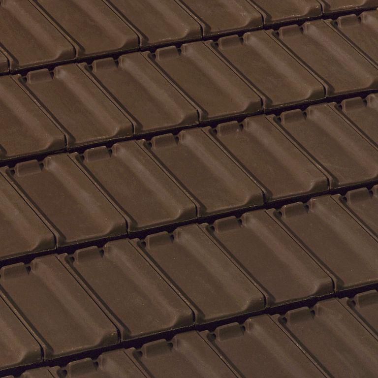 MONIER - Tuile terre cuite Chartreuse Monier Brun Masse 330x228 mm Réf ...