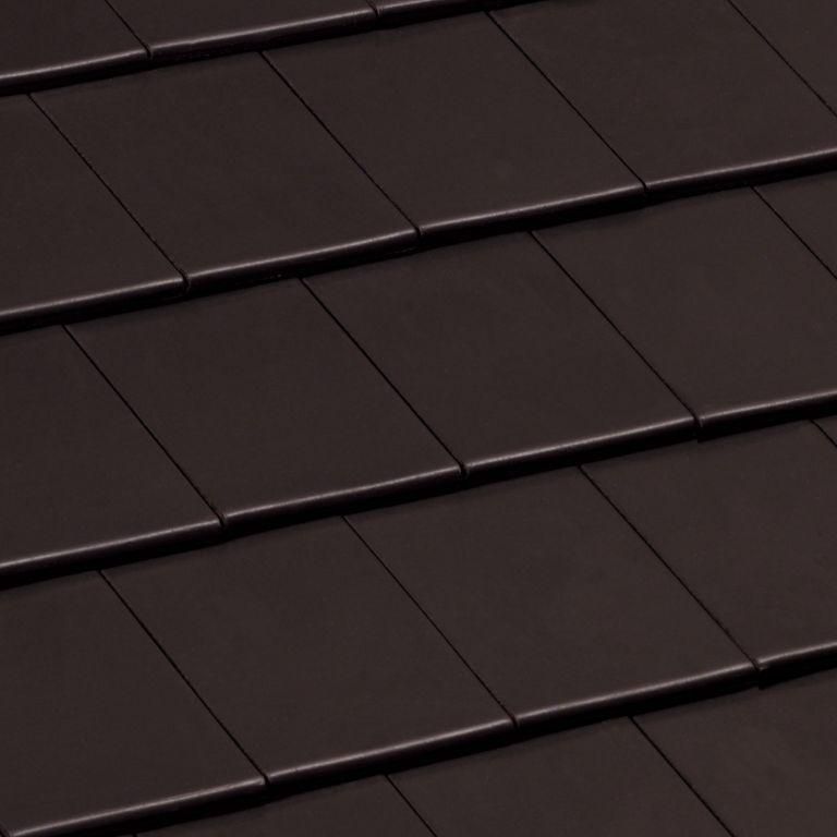 MONIER - Tuile terre cuite Fontenelle Monier Anthracite 350x244 mm Réf ...