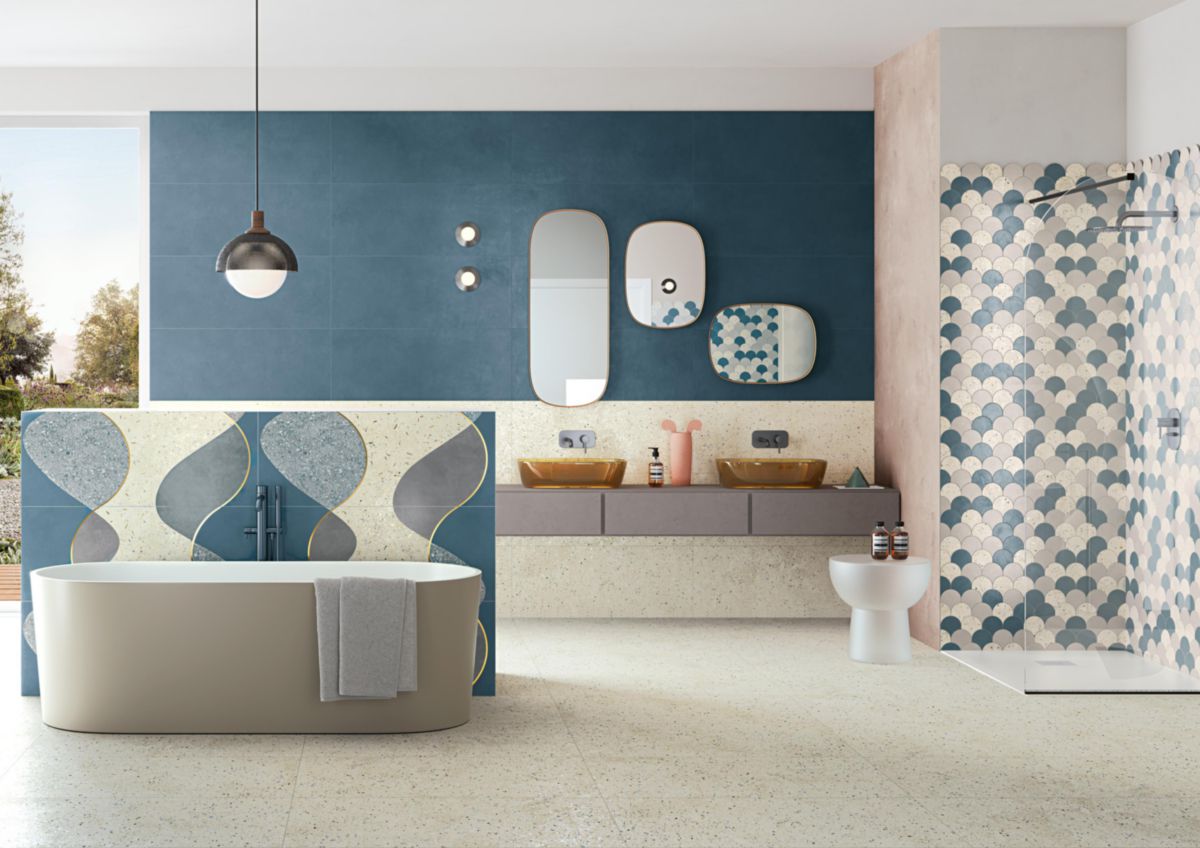 NAXOS - Carrelage sol/mur intérieur grès cérame inspiration béton Chromatica - lago naturel ...