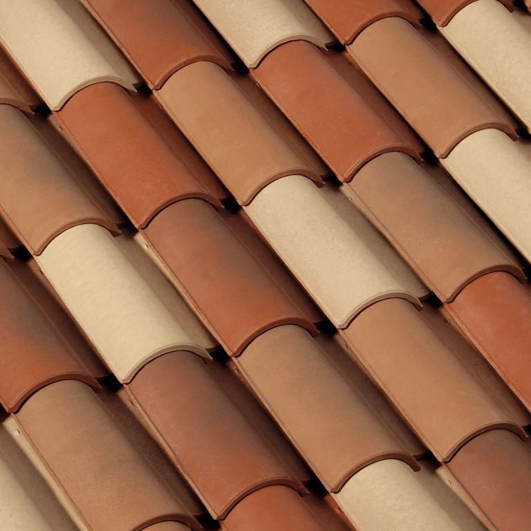 MONIER - Tuile grand moule à fort galbe Galleane 12 aspect canal terre ...