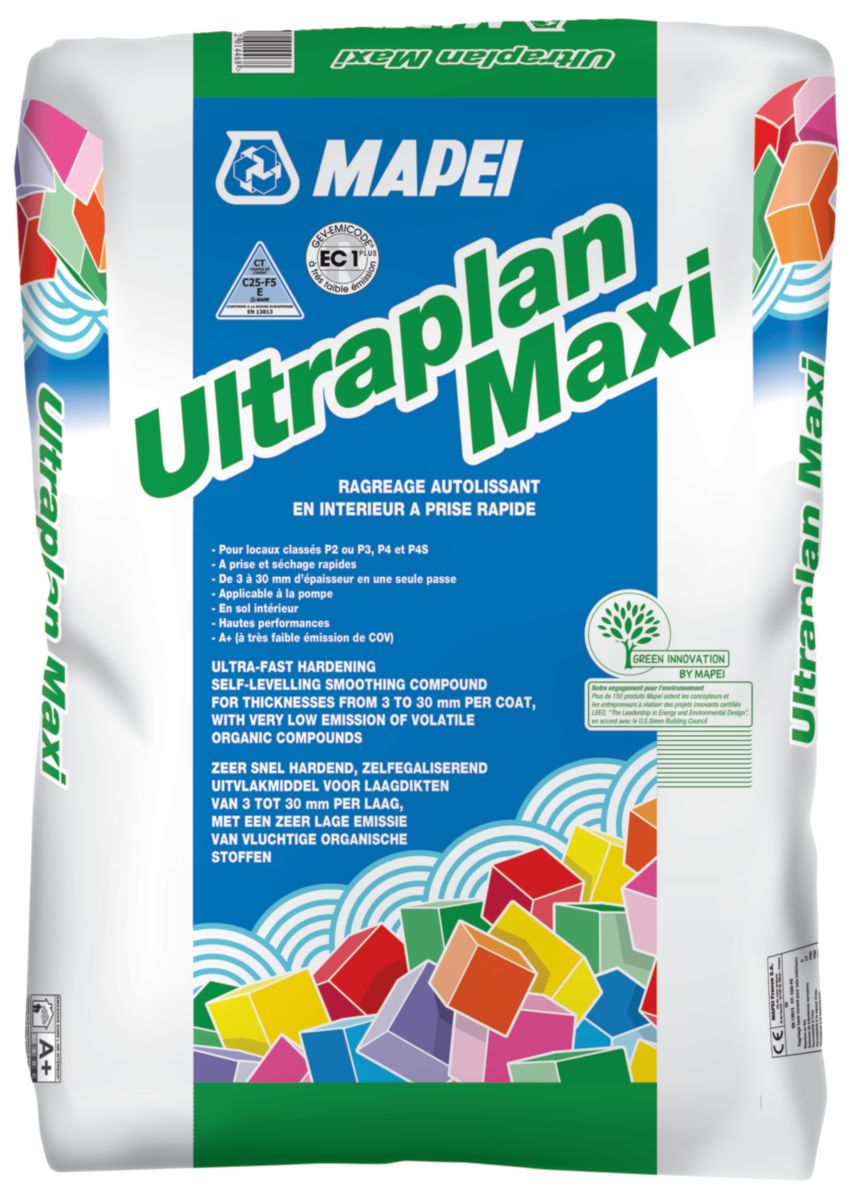 MAPEI - Ragréage autolissant Mapei Ultraplan maxi à prise ultra rapide ...