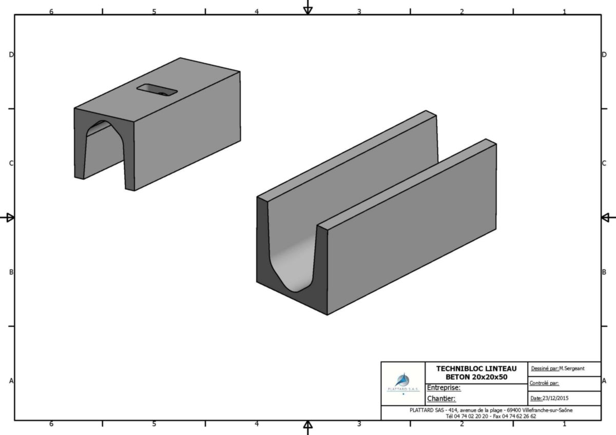 EXINCOURT BETON - Bloc béton de chaînage horizontal Technibloc B60 ...