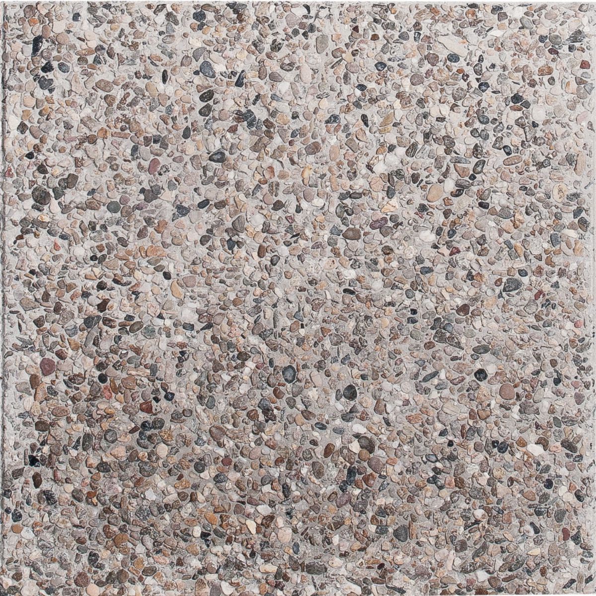 Alkern Dalle De Sol Extérieur Prima Béton Pressé Gravillonné Gris