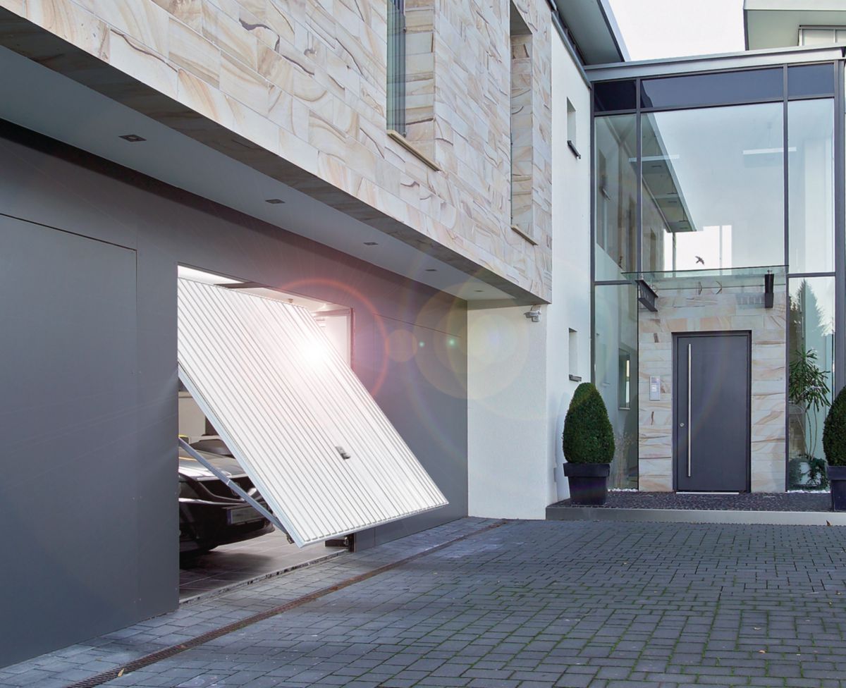 TUBAUTO - Porte de garage basculante débordante Type 124 acier L.2625xH ...