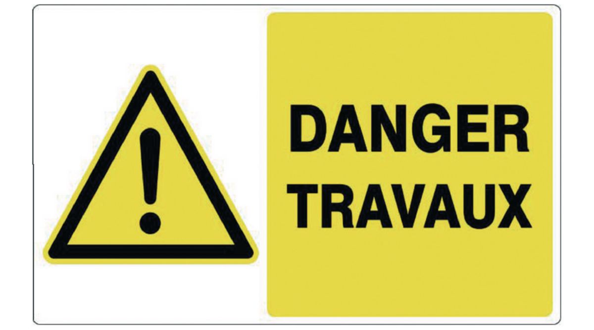 TALIA - Panneau de signalisation "Danger travaux" - 330x200 mm | POINT.P