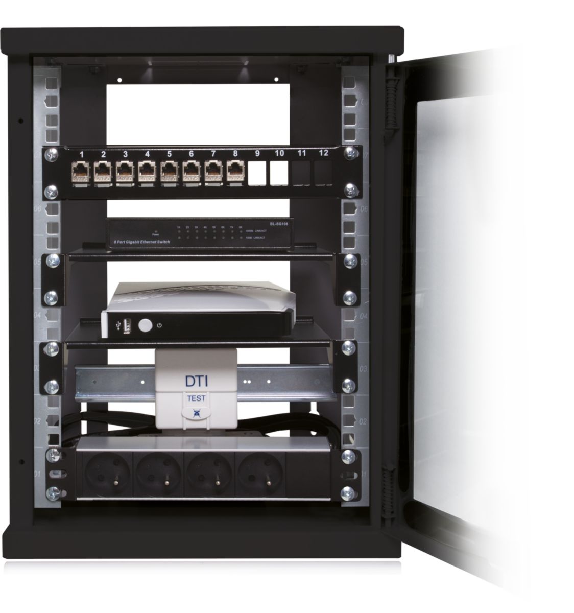 CAHORS - Coffret de communication résidentiel 10" - noir - 8U ...