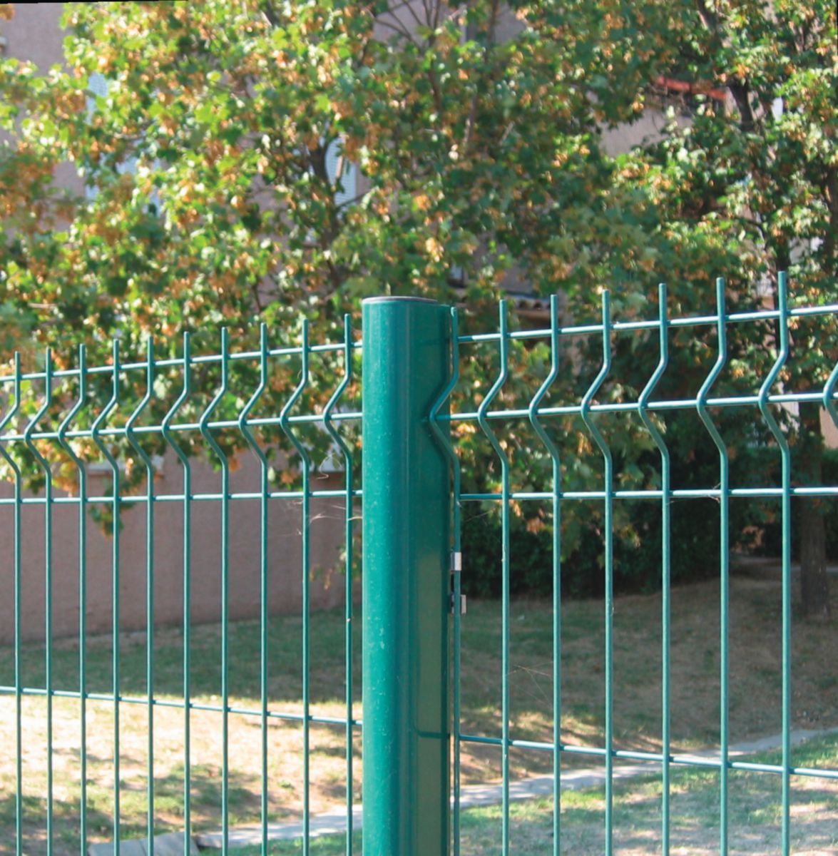 CLOTEX - Panneau de clôture acier galvanisé plastifié Prestiline - vert ...