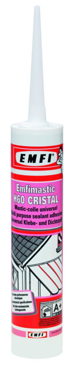 EMFI - Emfimastic MS60 cristal transparent, cartouche de 290ml, réf ...