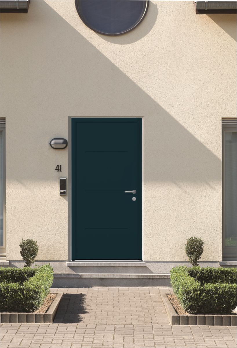 TUBAUTO - Porte d'entrée Europro motif 515 Acier - poussant droit- H ...