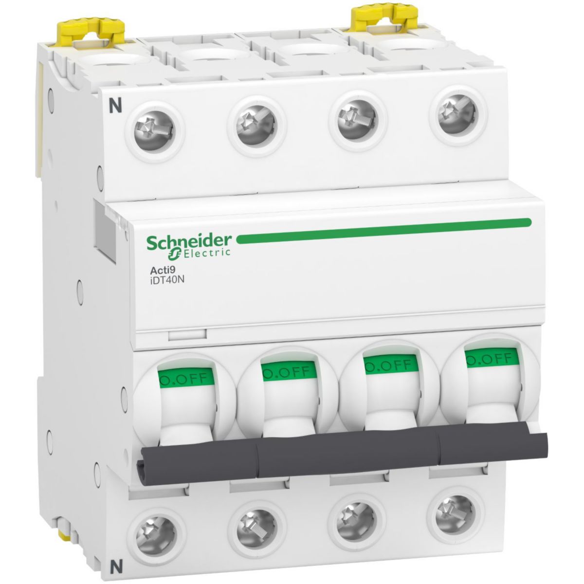 SCHNEIDER ELECTRIC - Disjoncteur modulaire Acti9 iDT40N - 4P - 63 A - courbe C - 6000 A / 10 kA ...