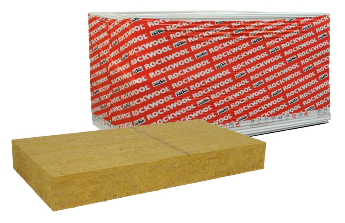 ROCKWOOL - Laine de roche Ecorock 1,2x0,6 ép. 140 mm - R = 3,85 m². K/W ...