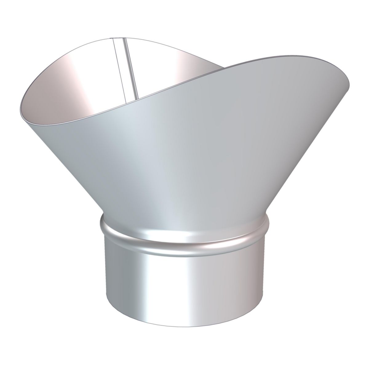 HILD - Moignon ovale à souder zinc développement 33 diamètre 100mm ...