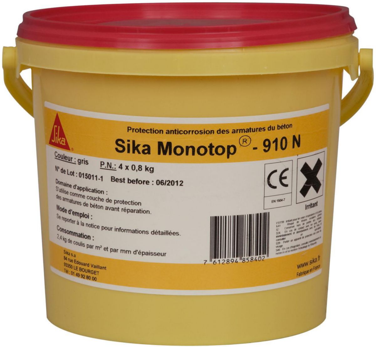 SIKA - Revêtement anticorrosion Sika Monotop-910 N - seau de 3,2 kg ...