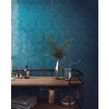 EQUIPE CERAMICAS - Carrelage mural faïence Scale - modèle triangolo - electric blue - 12,4x10,8 ...
