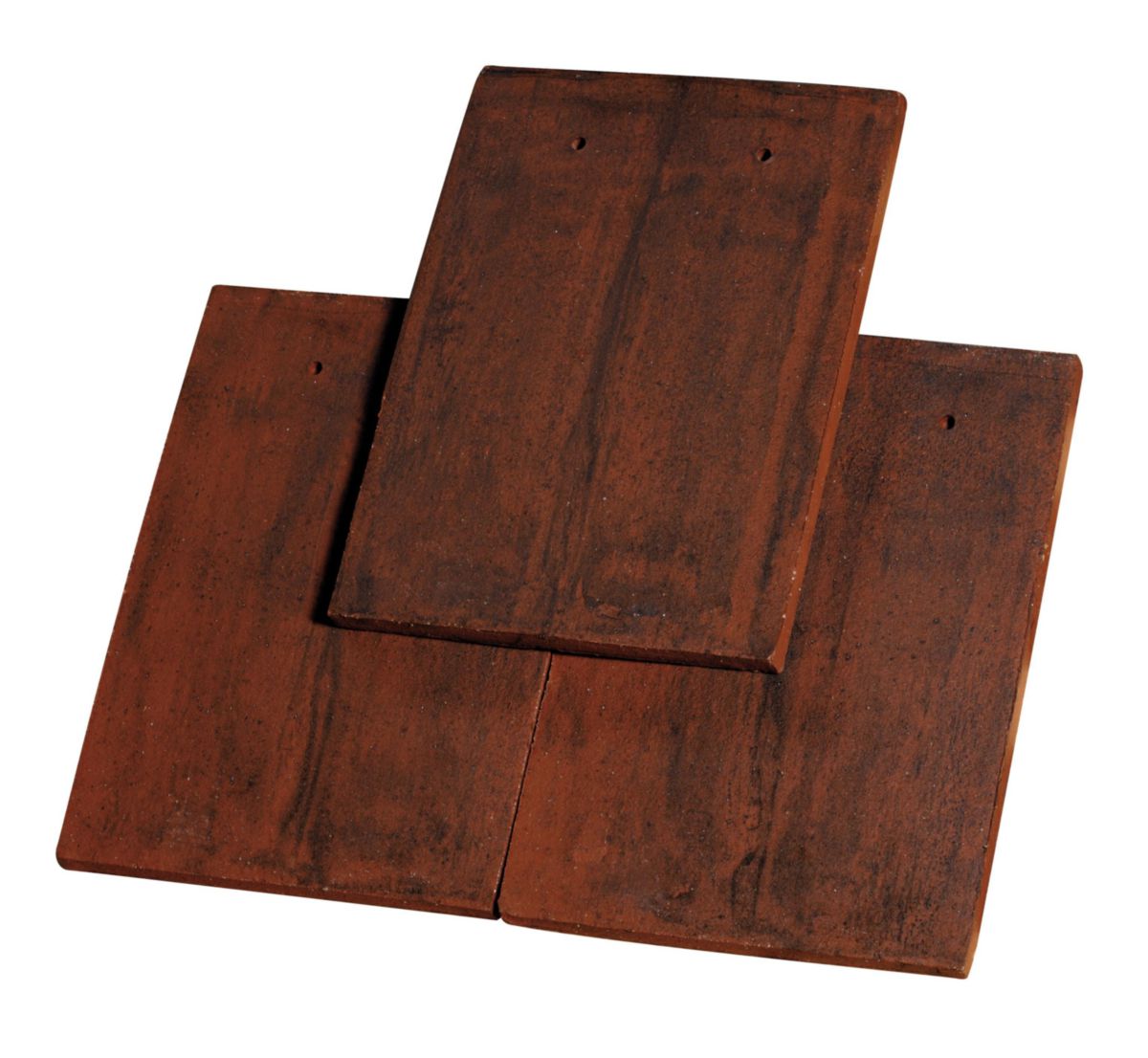 TERREAL - Tuile Plate de France 1 PF - terre cuite - brun - 24x17x1,1 ...