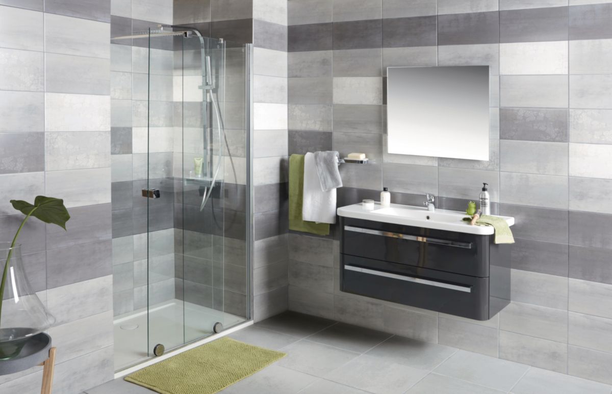 ARTE DECO - Carrelage sol intérieur grès cérame émaillé Iron - gris ...