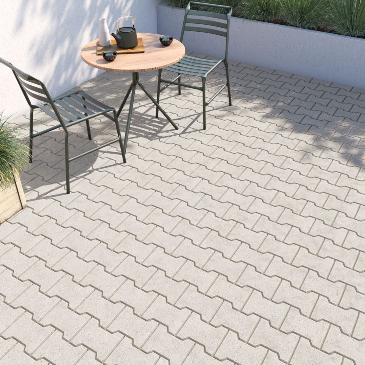 ALKERN - Pavé autobloquant I - béton - gris - 16,5x19,8 cm - ép. 6 cm ...