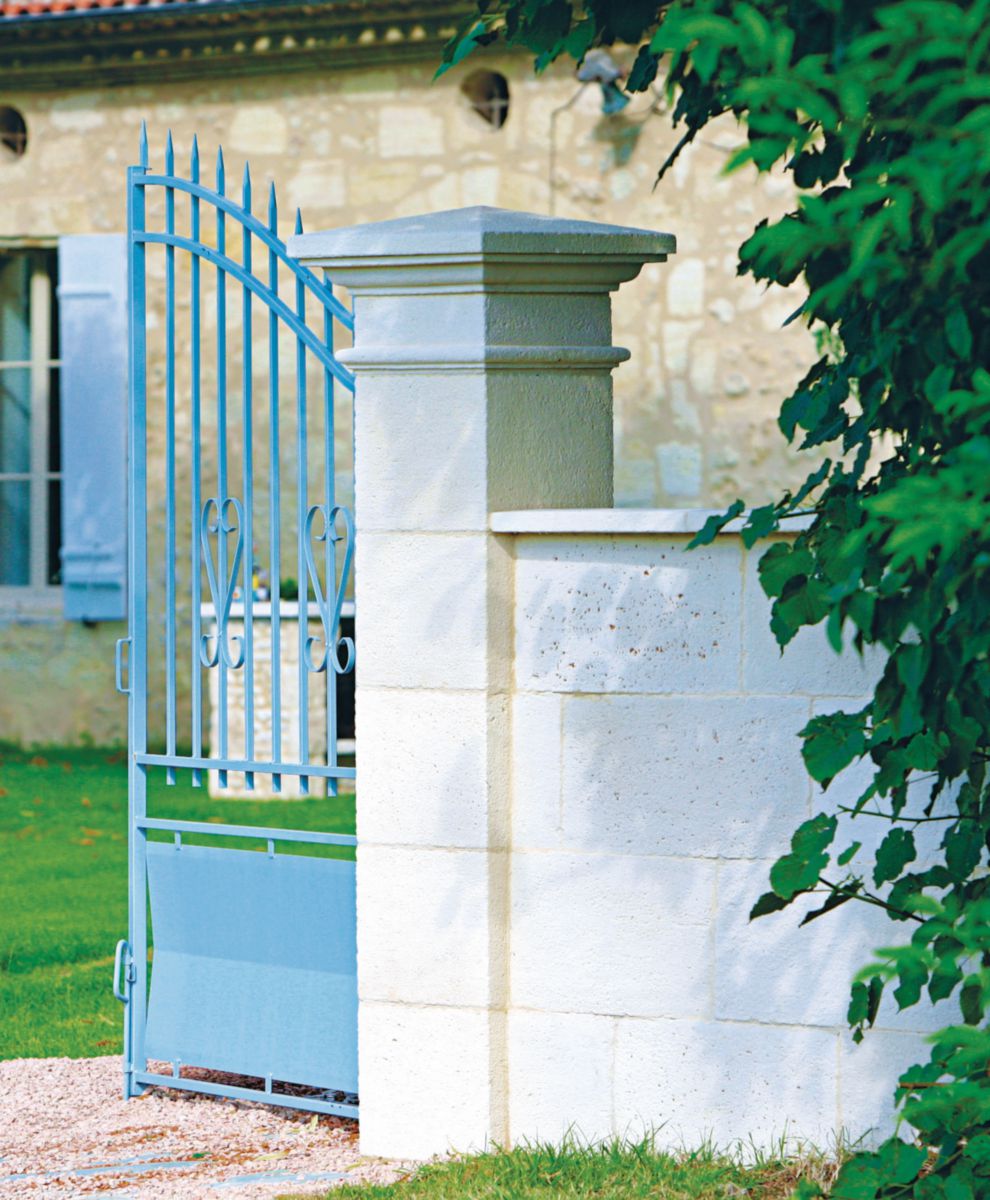 ORSOL - kit complet Pilier pierre reconstituée Valançay ton naturel ...