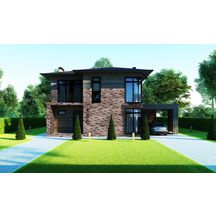 MATHIOS - Parement mural intérieur/extérieur pierre reconstituée Masterbrick - dusk - 22x6x1 cm ...