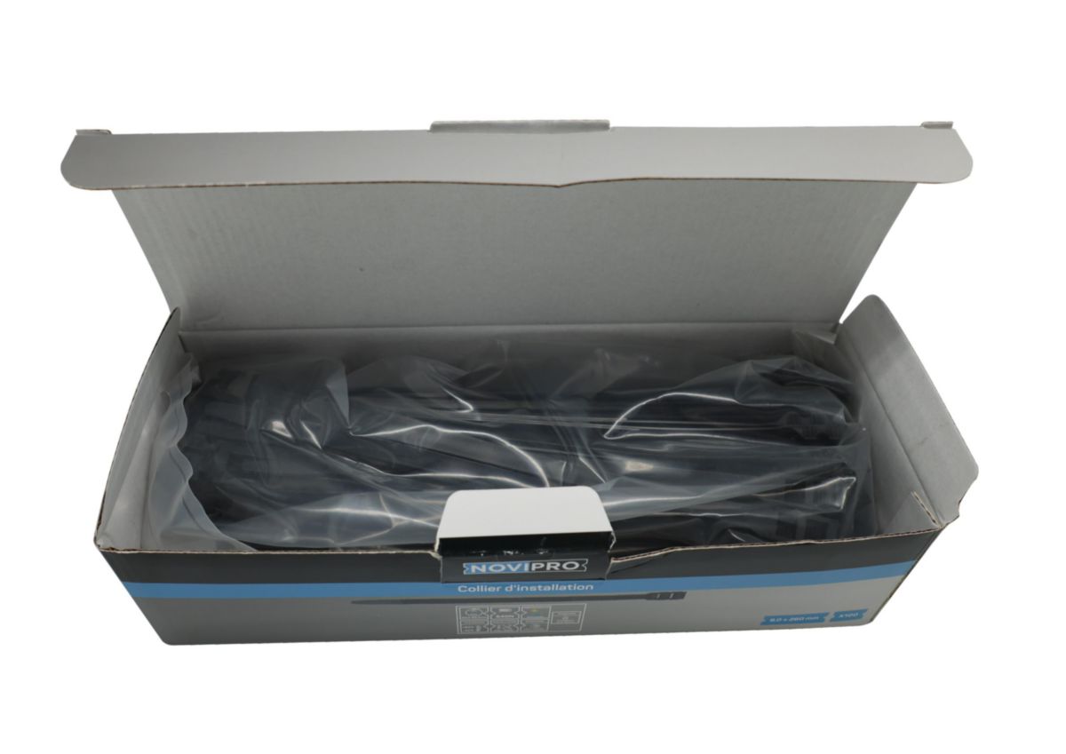 NOVIPRO - Collier d'installation PA 6.6 tête double 9 mm x 260 noir ...