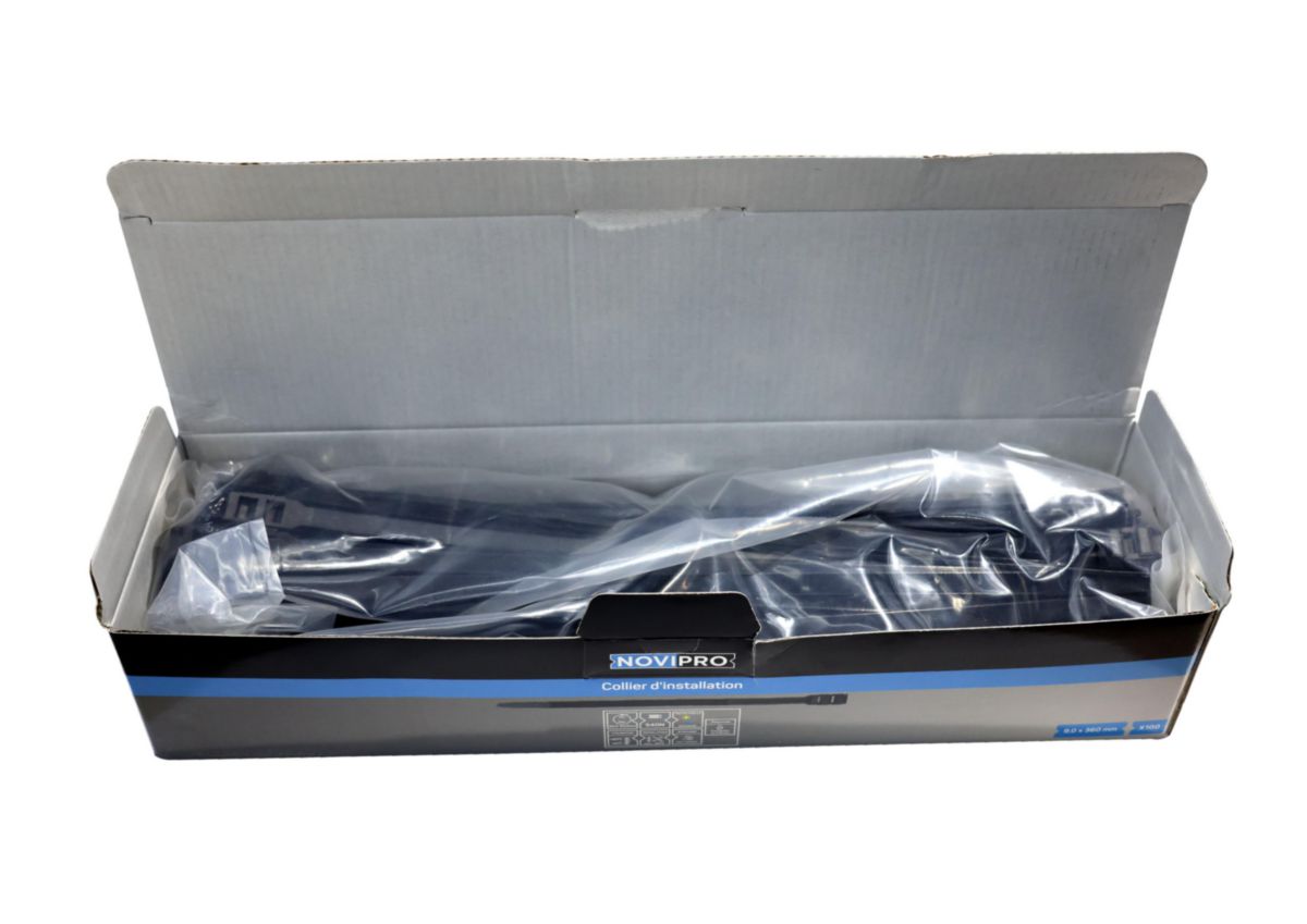 NOVIPRO - Collier d'installation PA 6.6 tête double 9 mm x 360 noir ...