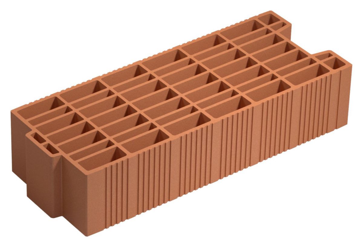 TERREAL - Brique de mur isolante Calibric One V2 CAL09 - terre cuite ...