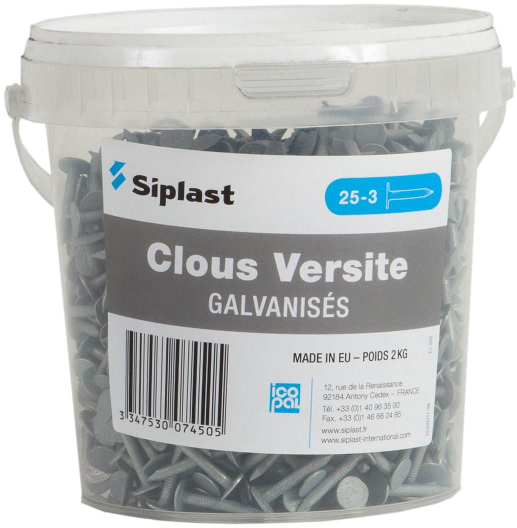 SIPLAST - Clou Versite 25-3 Siplast - paquet 2 kg | POINT.P