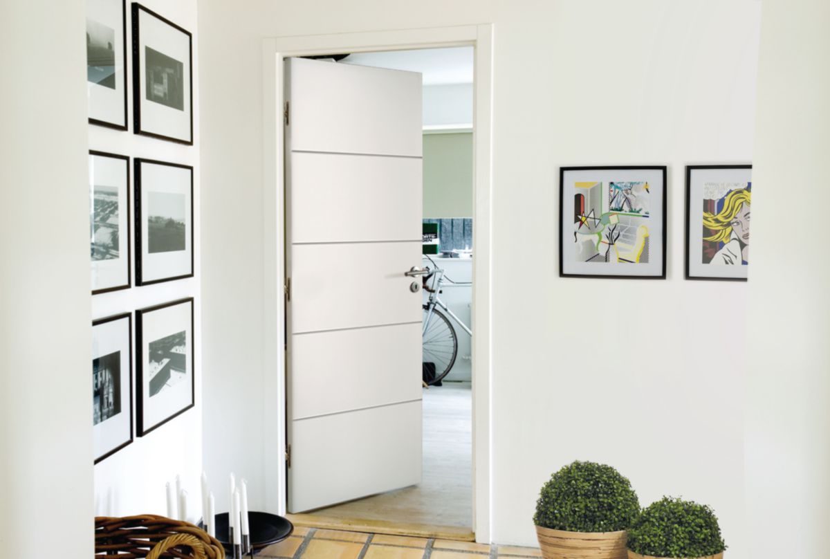 JELD-WEN - Bloc-porte HORIZON isolant prépeint 204x83 cm poussant droit ...