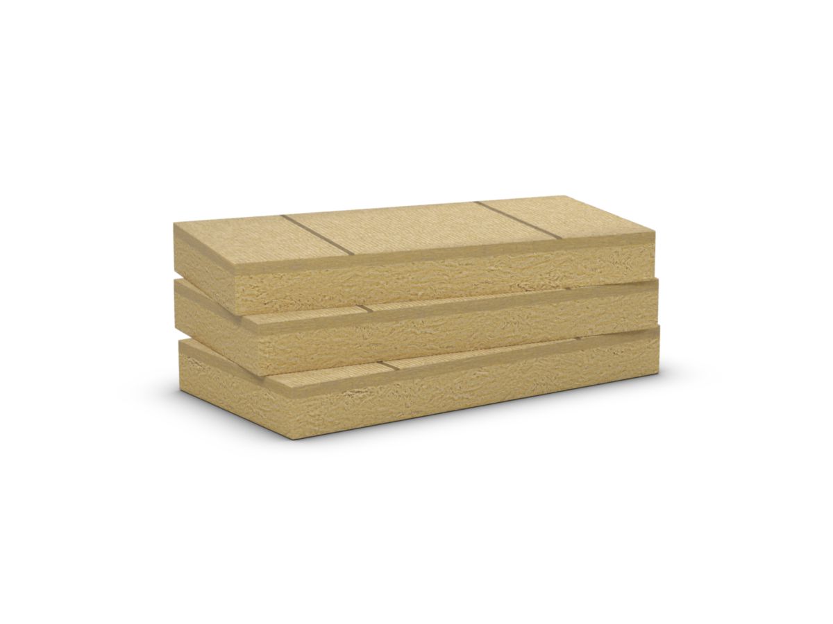 ROCKWOOL - Panneau isolant non revêtu en laine de roche Rockacier B nu Energy 190 1,2x1m R=5,25 ...