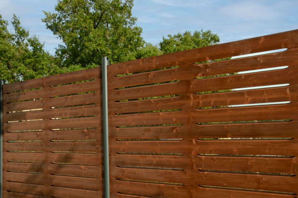 SILVERWOOD - Lame de clôture Bali - sapin du Nord préservé marron ...