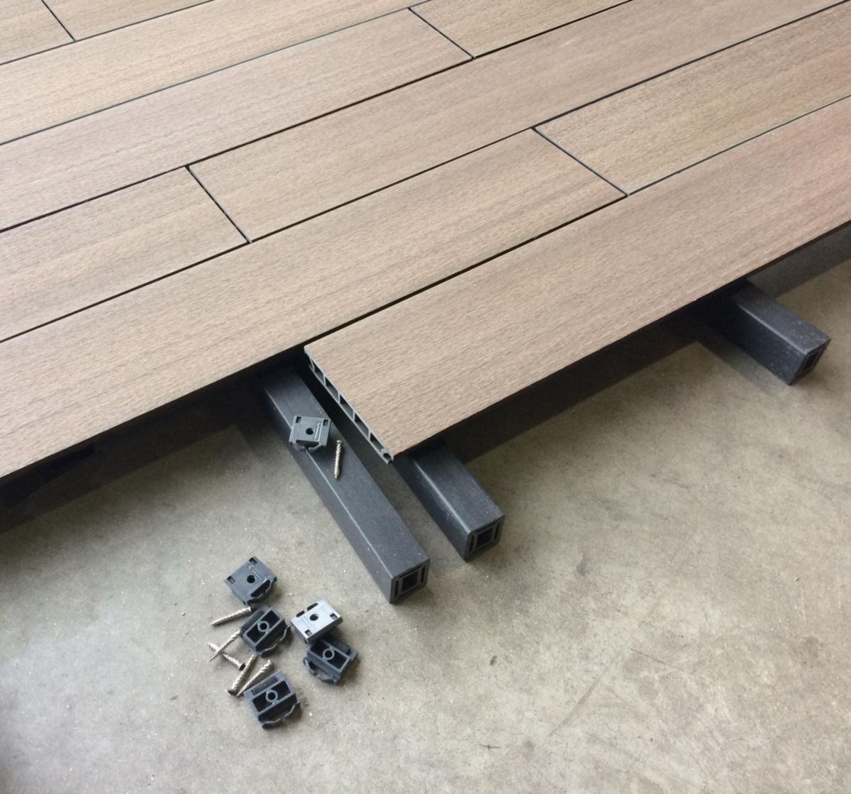 OCEPLAST - Clip de fixation pour terrasse composite Optima + vis inox Ø ...