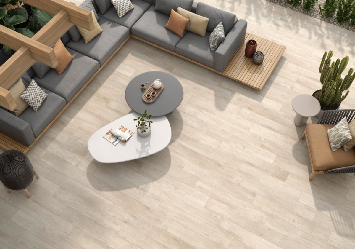 COLORKER - Grès cérame émaillé Colorker Woodside natural antidérapant ...