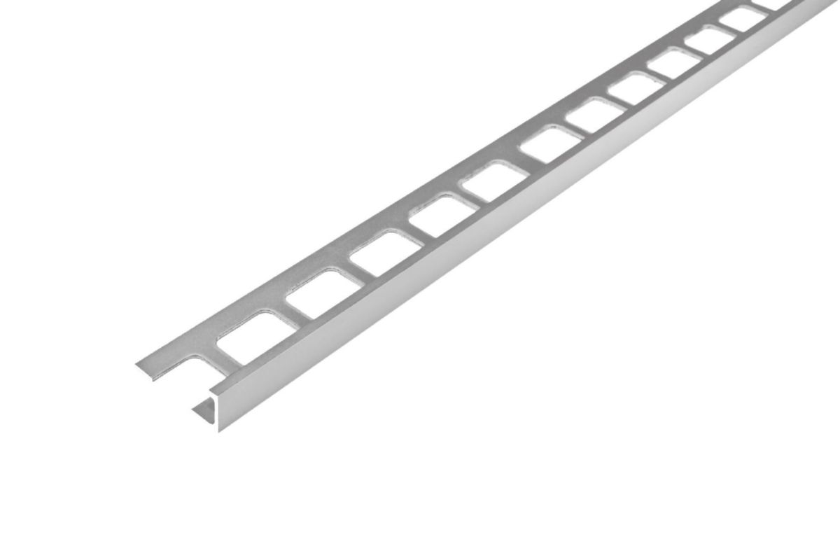 DURAL - Profilé de finition chant droit - aluminium gris clair - L. 250 cm - H. 8 mm | Point.P