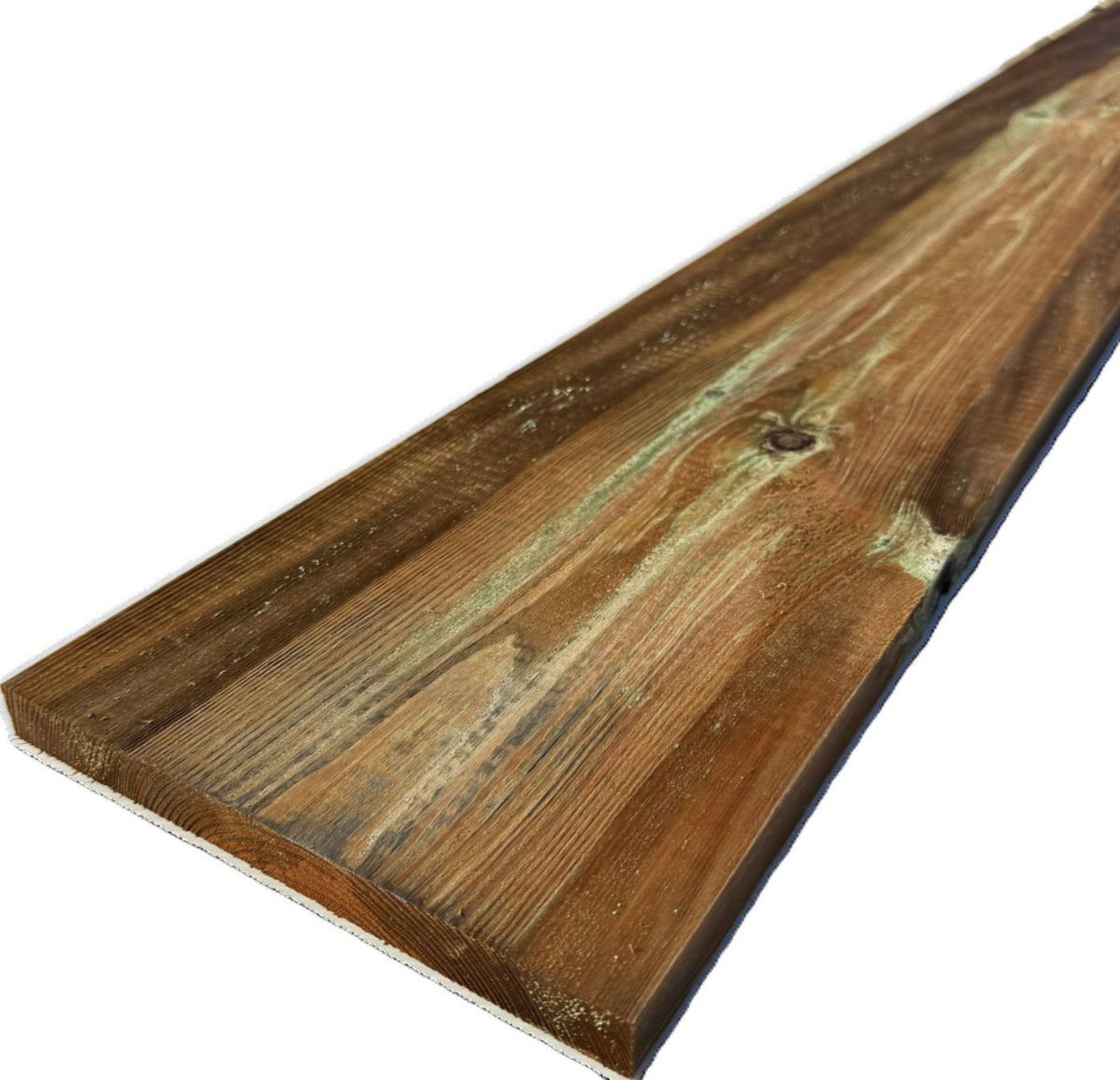 Volige Pin Sylvestre traitée classe 4 marron 18x200mm longueur 2,40 ...