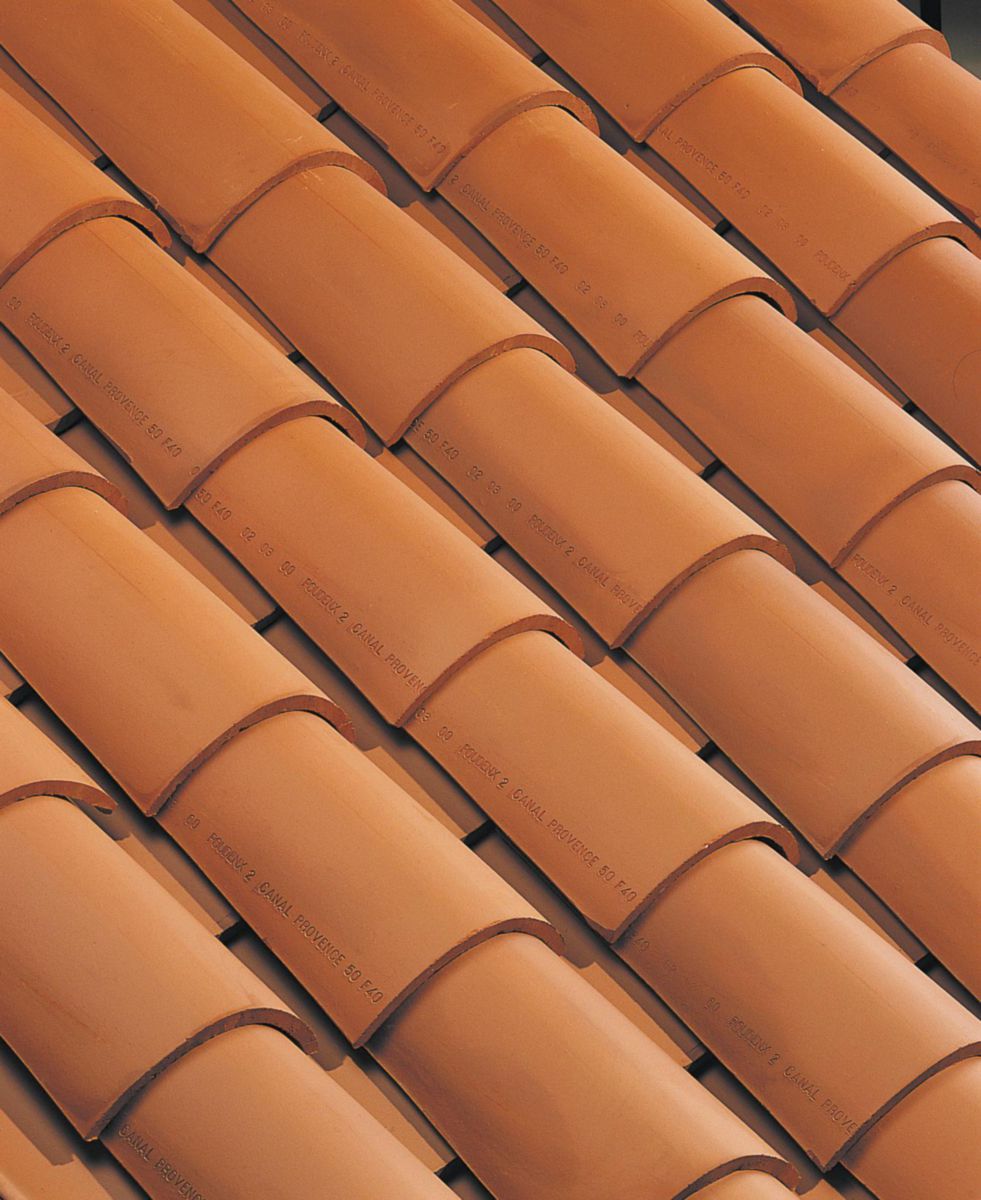 EDILIANS - Tuile de couvert Canal Lyonnaise 40 Poudenx rouge 400x220 mm ...