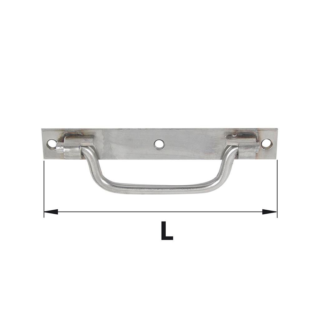 AFBAT - Poignée sur platine bouts carrés L140mm inox Réf. 795214 | POINT.P