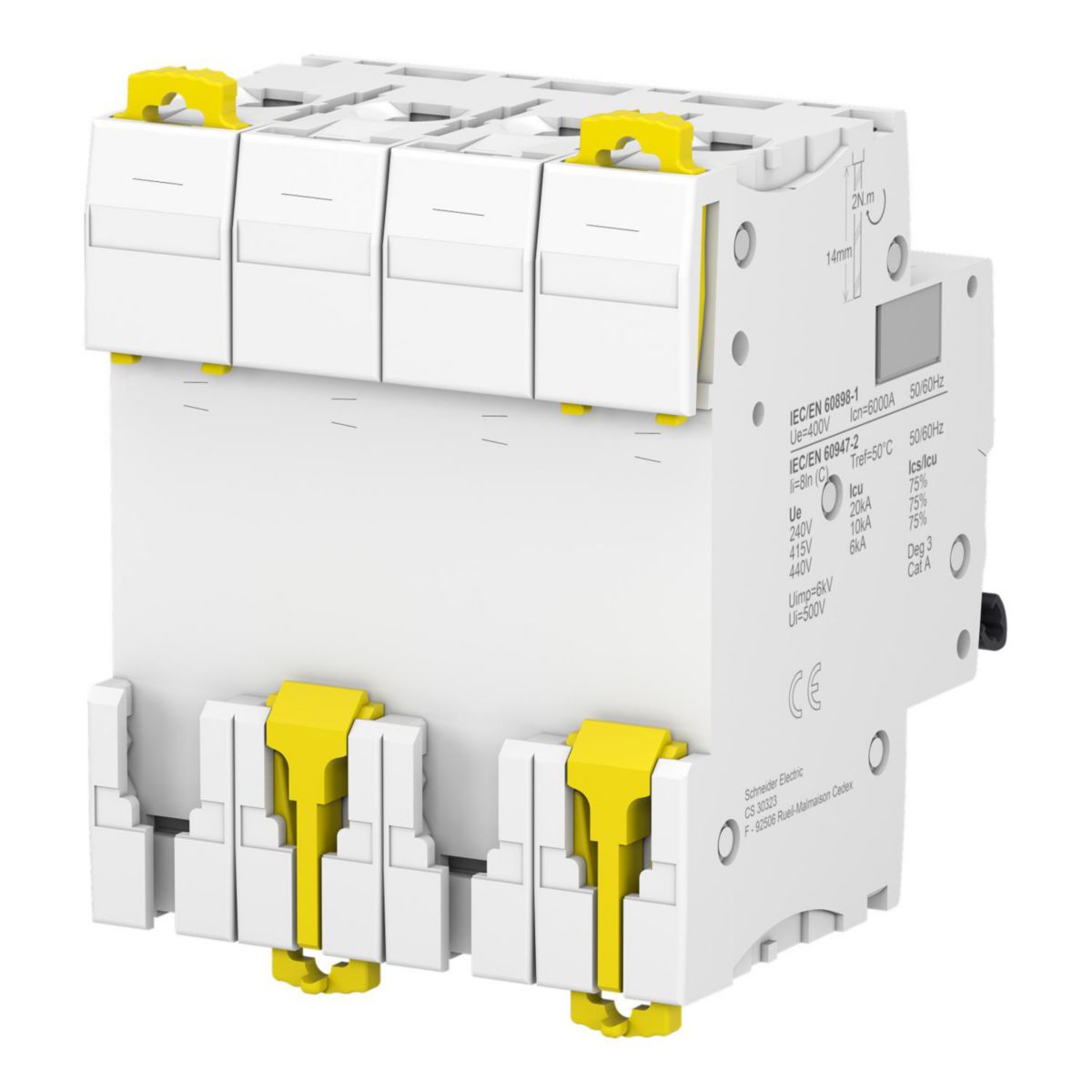 SCHNEIDER ELECTRIC - Disjoncteur Acti9 iC60N - 4 pôles - courbe C - 10 A | POINT.P