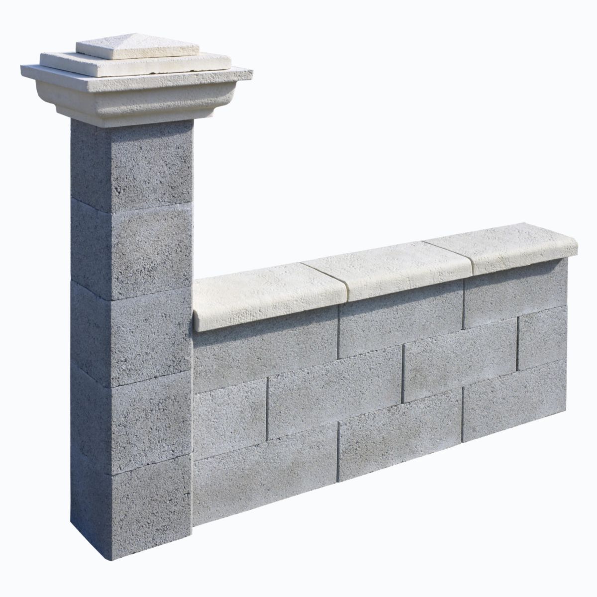 FABEMI - Bloc pilier - béton - 20x20x25 cm | POINT.P