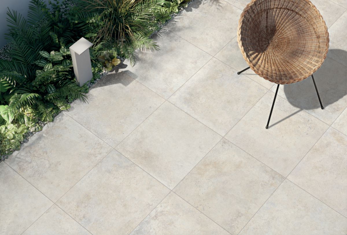 DESVRES - Carrelage sol extérieur imitation pierre Salento - grès ...