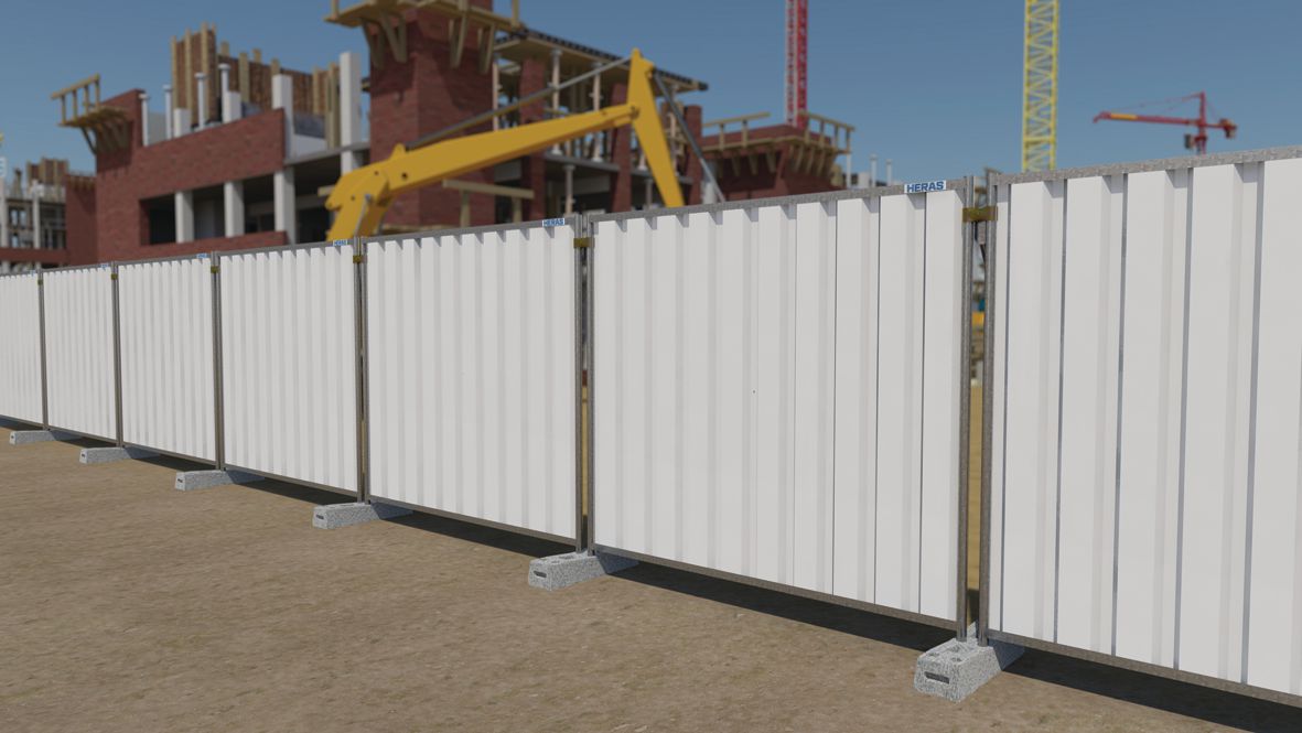 HERAS - Clôture opaque M800 - blanc - 2,16x2 m | POINT.P