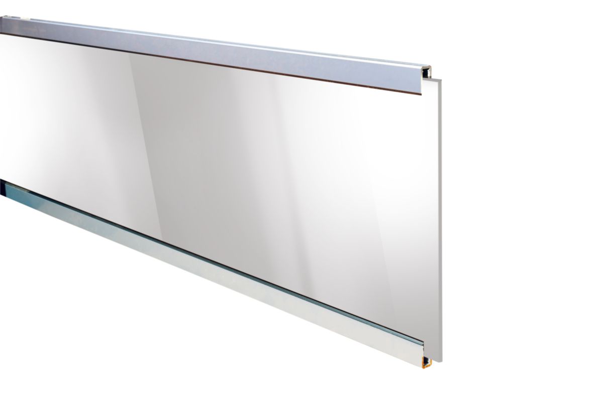 SILVADEC - Lame décor pour clôture bois composite - verre transparent ...