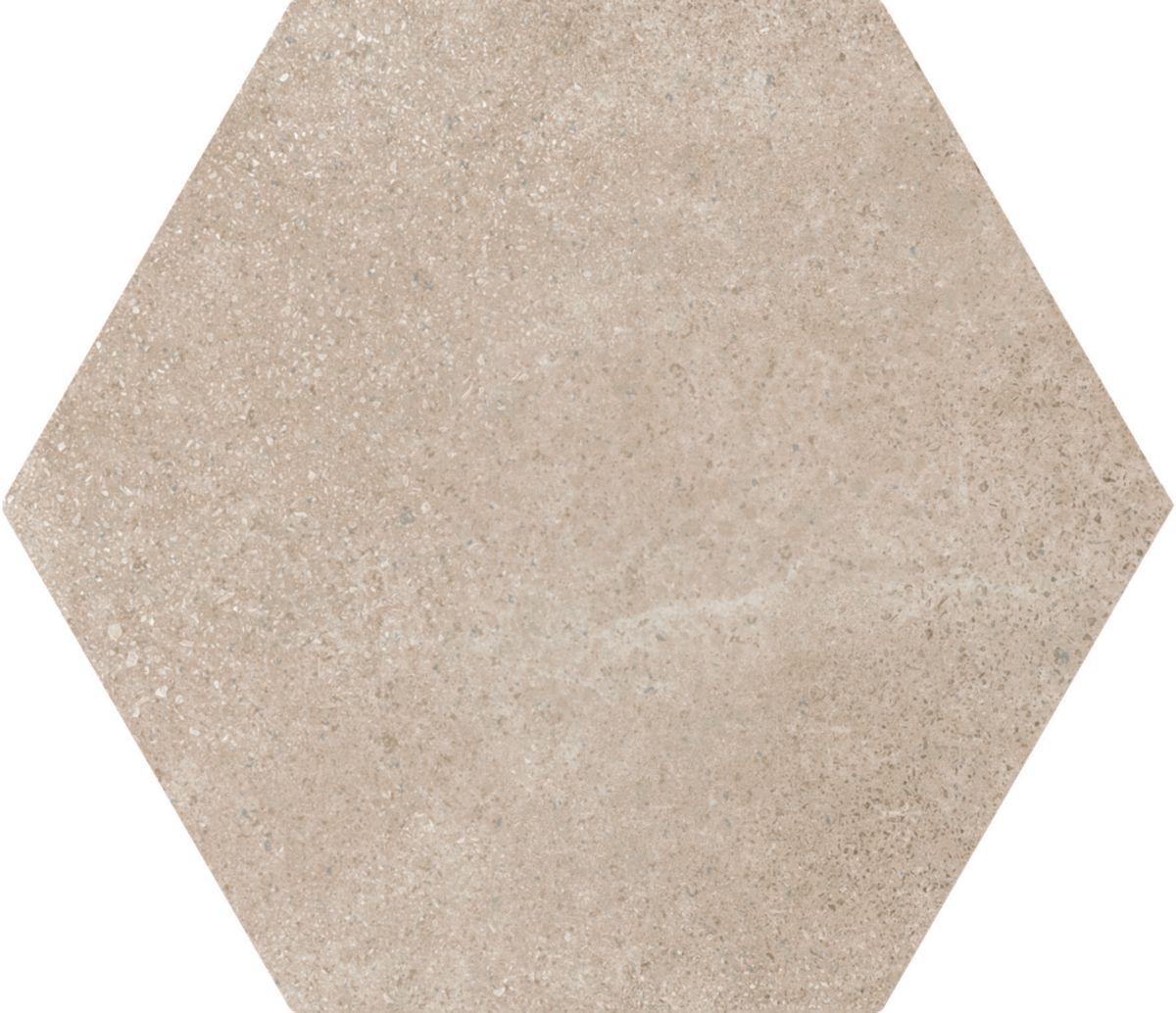 EQUIPE CERAMICAS - Carrelage hexagonal Hexatile Cement - grès cérame émaillé - mink mat - 17 ...