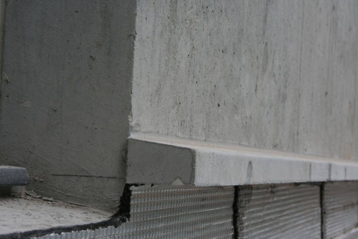 TECHNIQUE BETON - Becquet/larmier de protection + goutte d'eau droit ...
