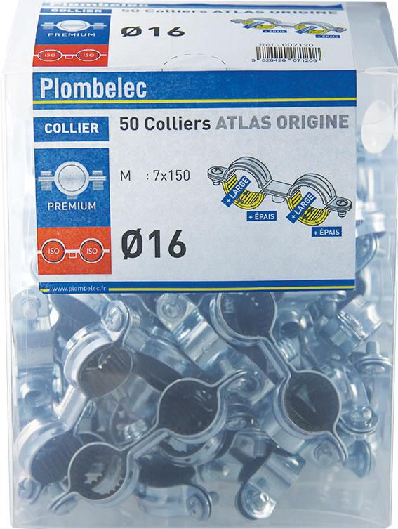 PLOMBELEC - Collier Atlas double isophonique - acier bichromaté ...