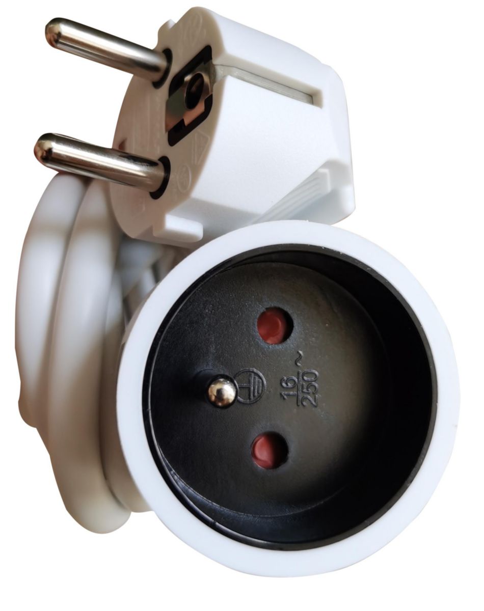 NOVIPRO - Rallonge électrique H05VVF - blanc - L. 3 m | POINT.P