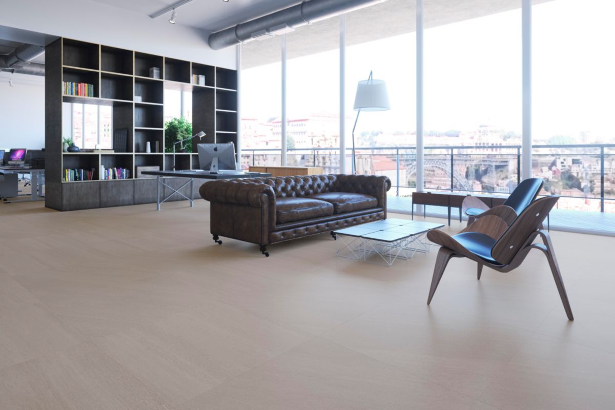 ARTE DECO - Carrelage sol intérieur grès cérame Techstone - beige mat ...