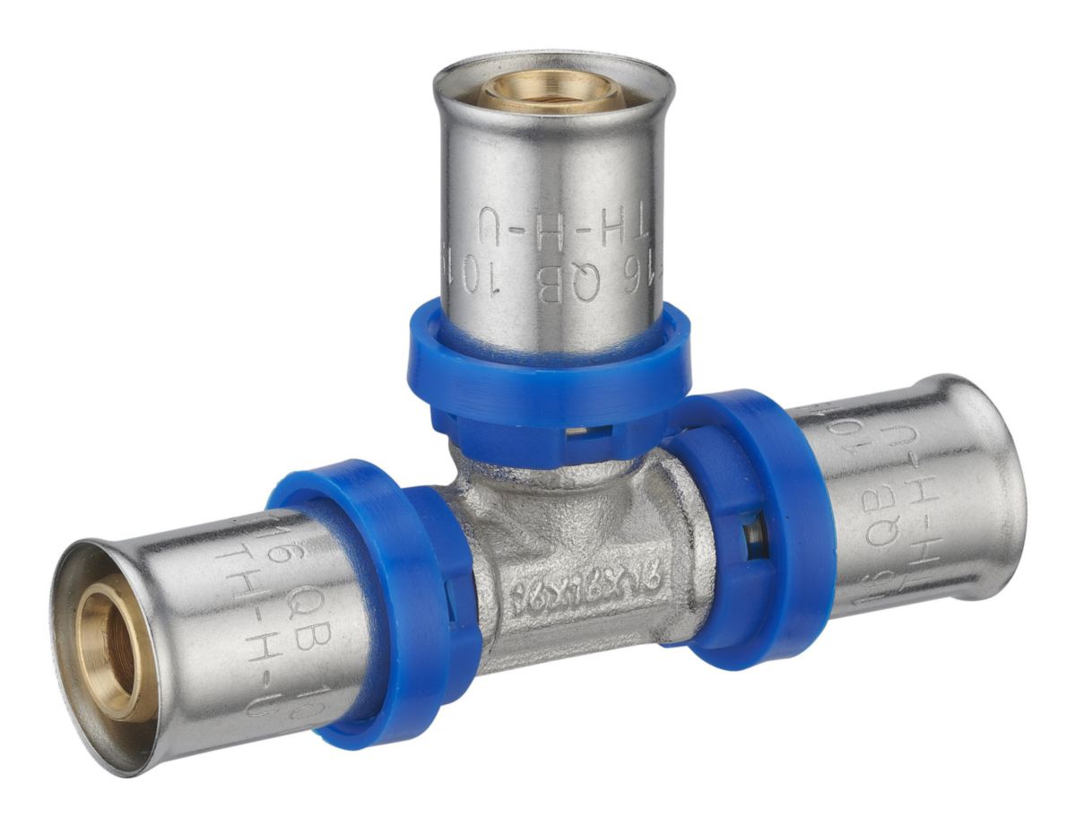 NOYON THIEBAULT - Raccord multicouche à sertir multiprofil - té égal diam 16 mm - Réf. 310901 ...