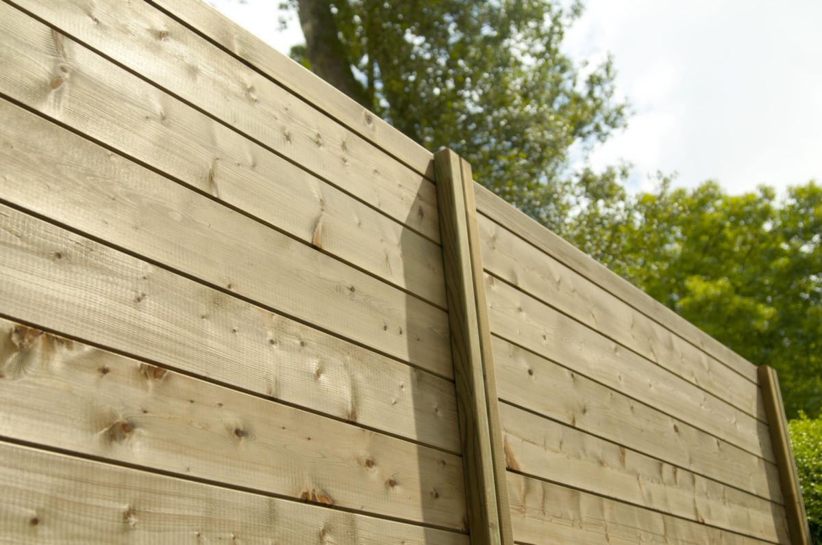 SILVERWOOD - Poteau rainuré pour clôture - préservation classe 4 vert ...